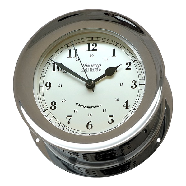 Chrome Plated Atlantis Quartz Ship's Bell Clock